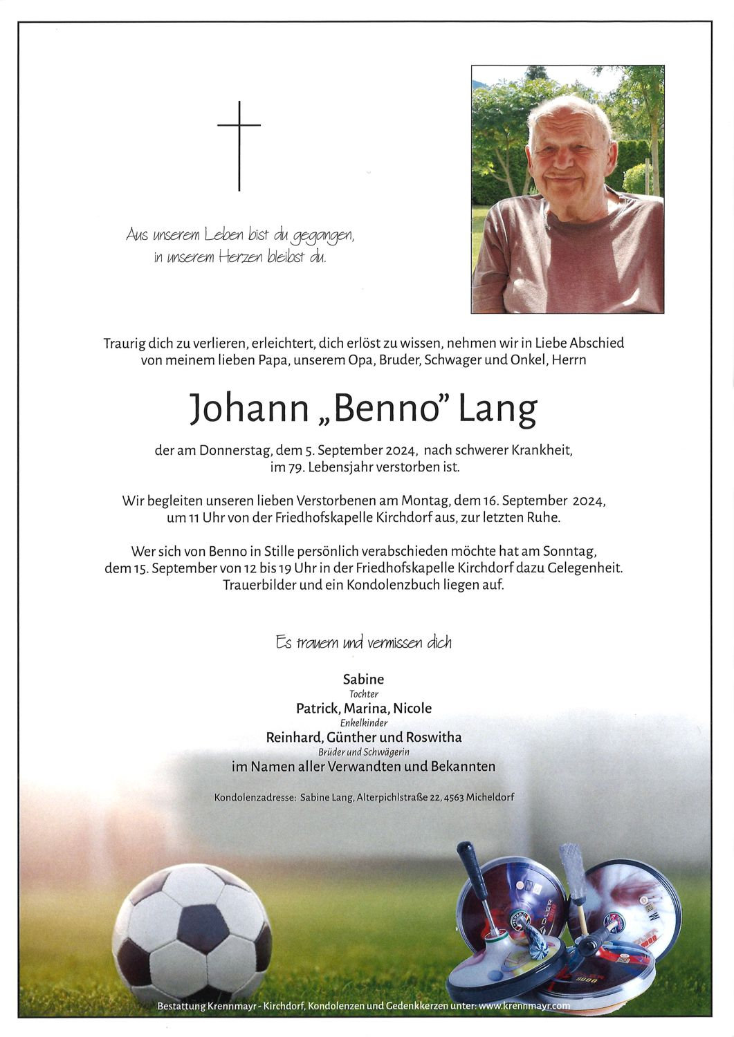 Todesfall Johann Lang